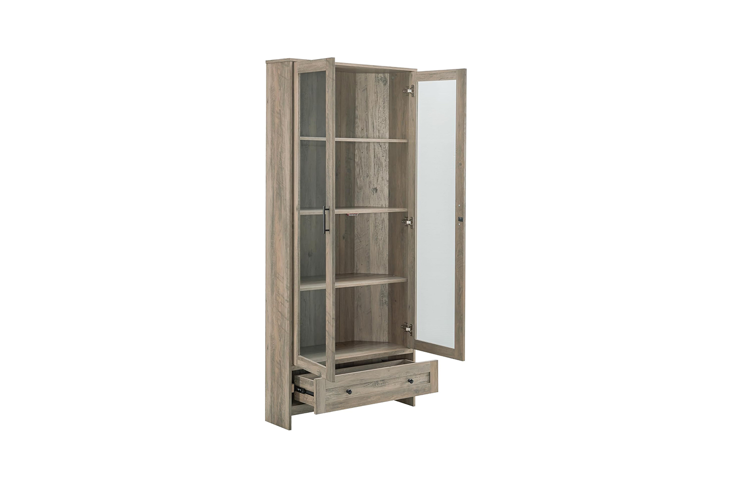 OTLEY Accent Corner Display Cabinet (Grey)