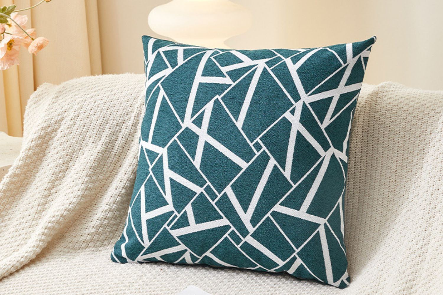 LINEISM Loop Yarn Cushion with Inner in Multiple Colors (45x45cm)