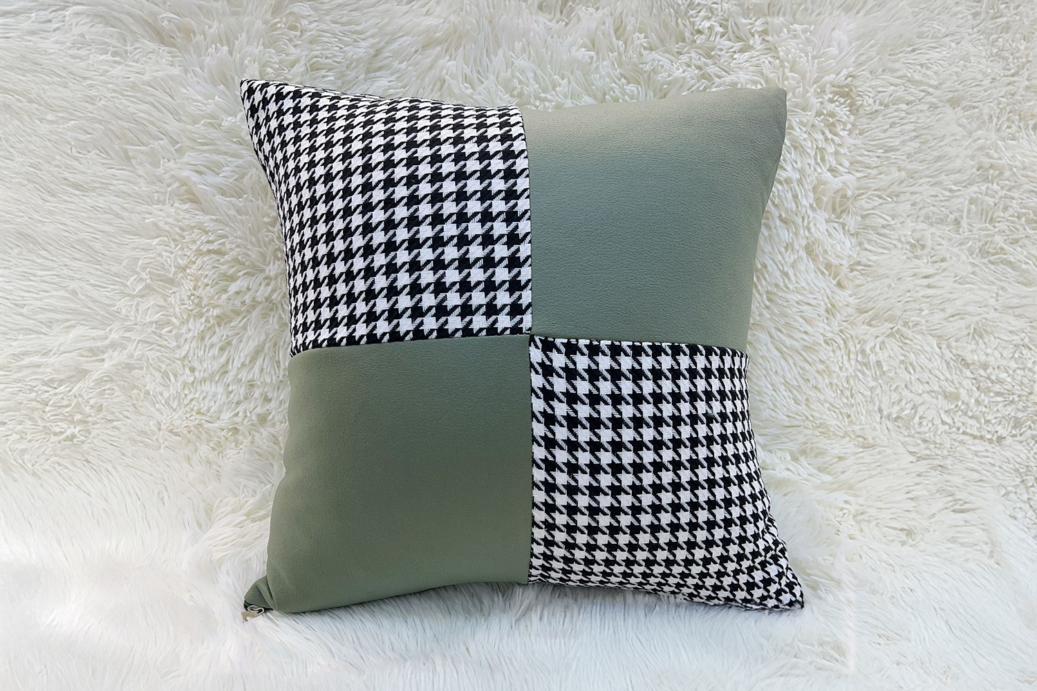 SQUARE Houndstooth Cushion with Inner in Multiple Colours (45x45cm)