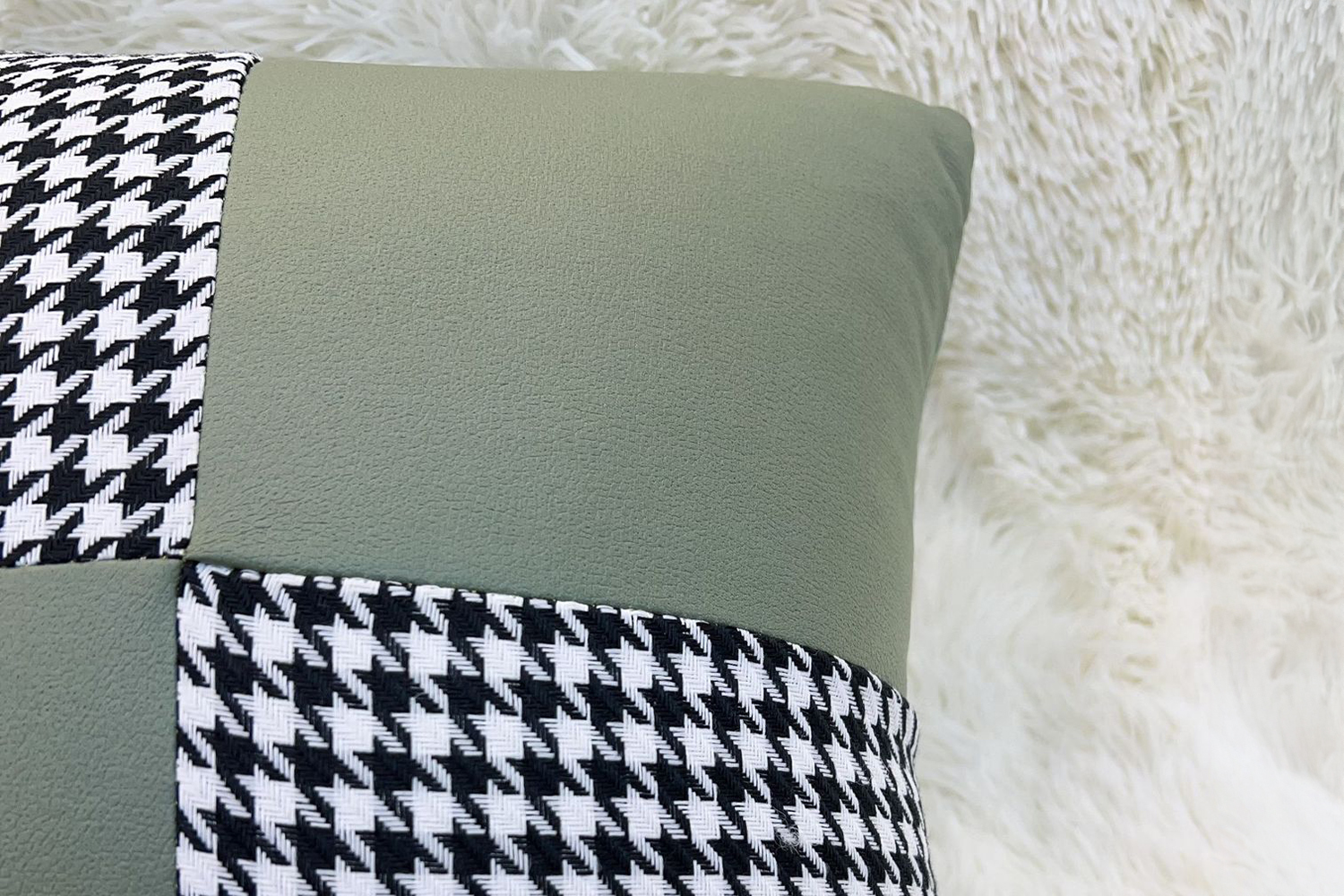SQUARE Houndstooth Cushion with Inner in Multiple Colours (45x45cm)
