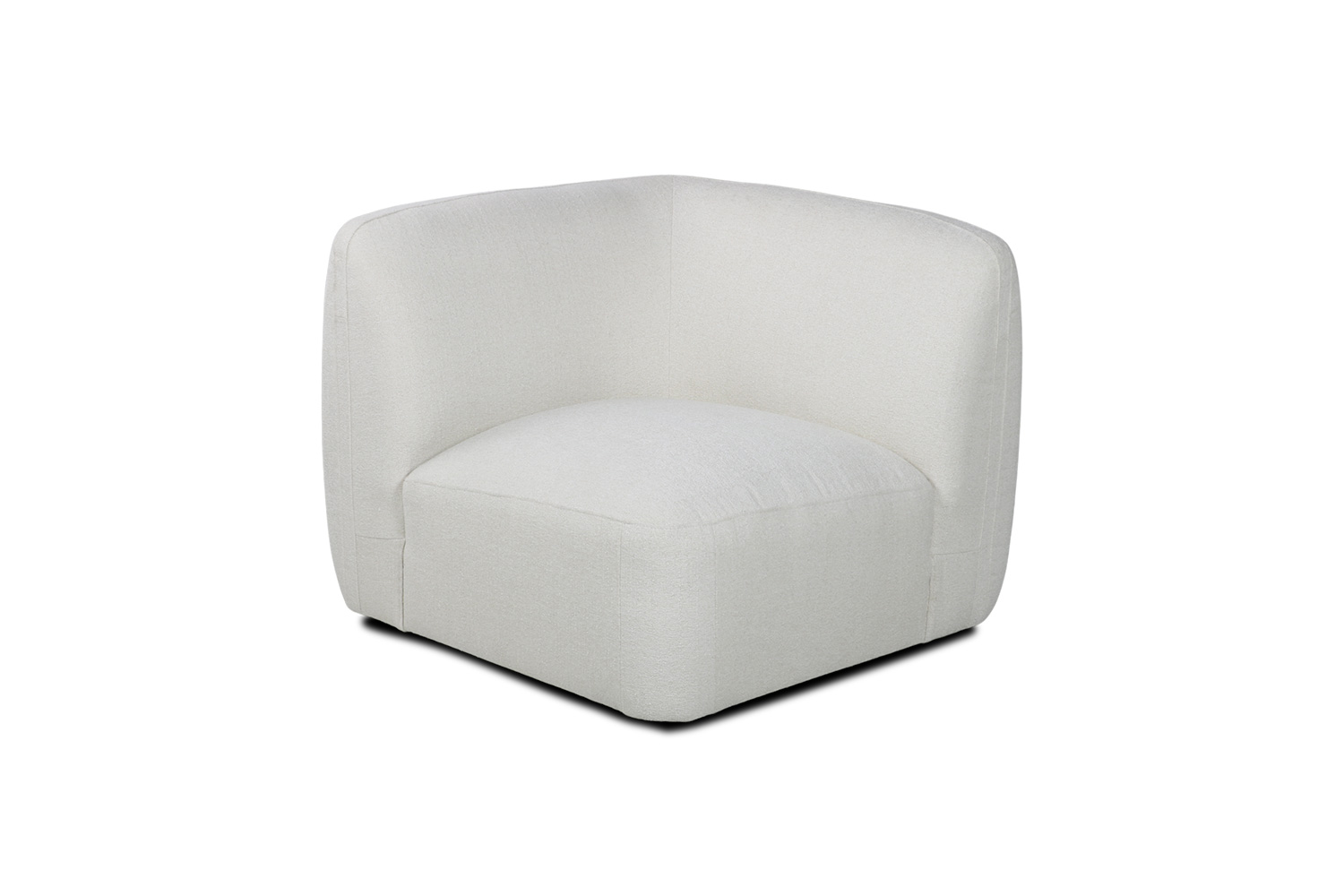[FLOOR MODEL CLEARANCE] SUMMIT Fabric Modular Corner Sofa (White) - 6PC Set