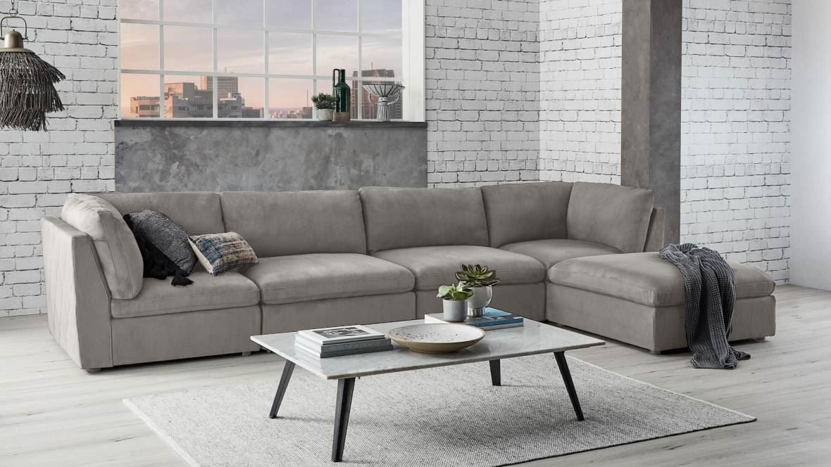 [FLOOR MODEL CLEARANCE] ASPECT Reversible Nappa Fabric + Memory Foam ...