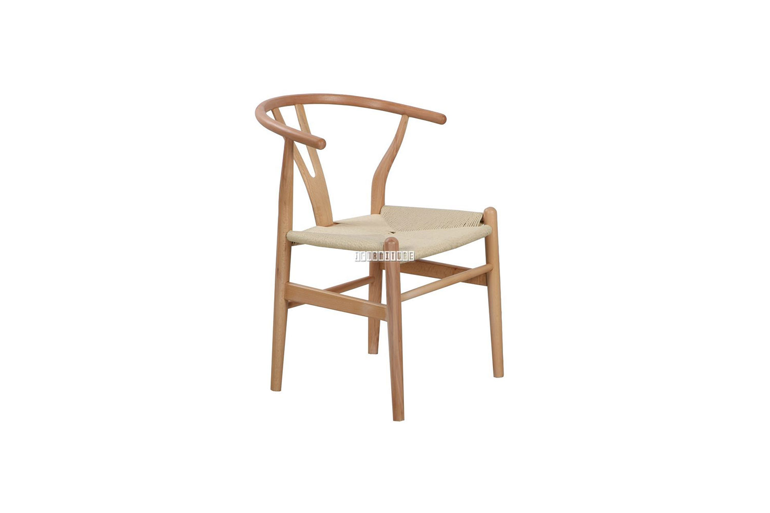 WISHBONE Solid Wood Y Replica Chair (Natural)