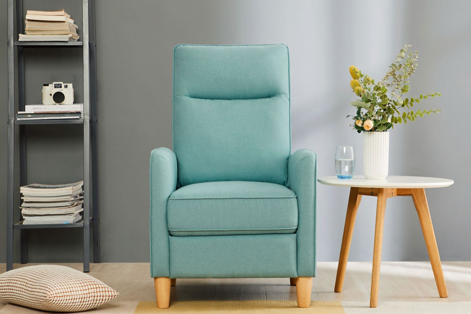 FINLEY Push Back Reclining Chair /Recliner (Green)