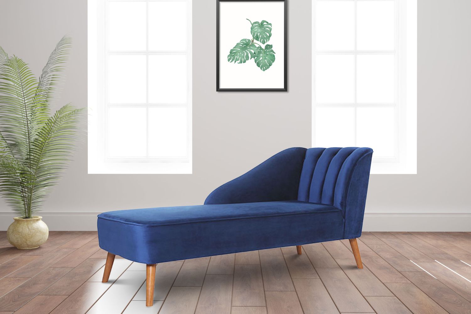 [FLOOR MODEL CLEARANCE] MONTANA Velvet Chaise/Daybed (Blue)