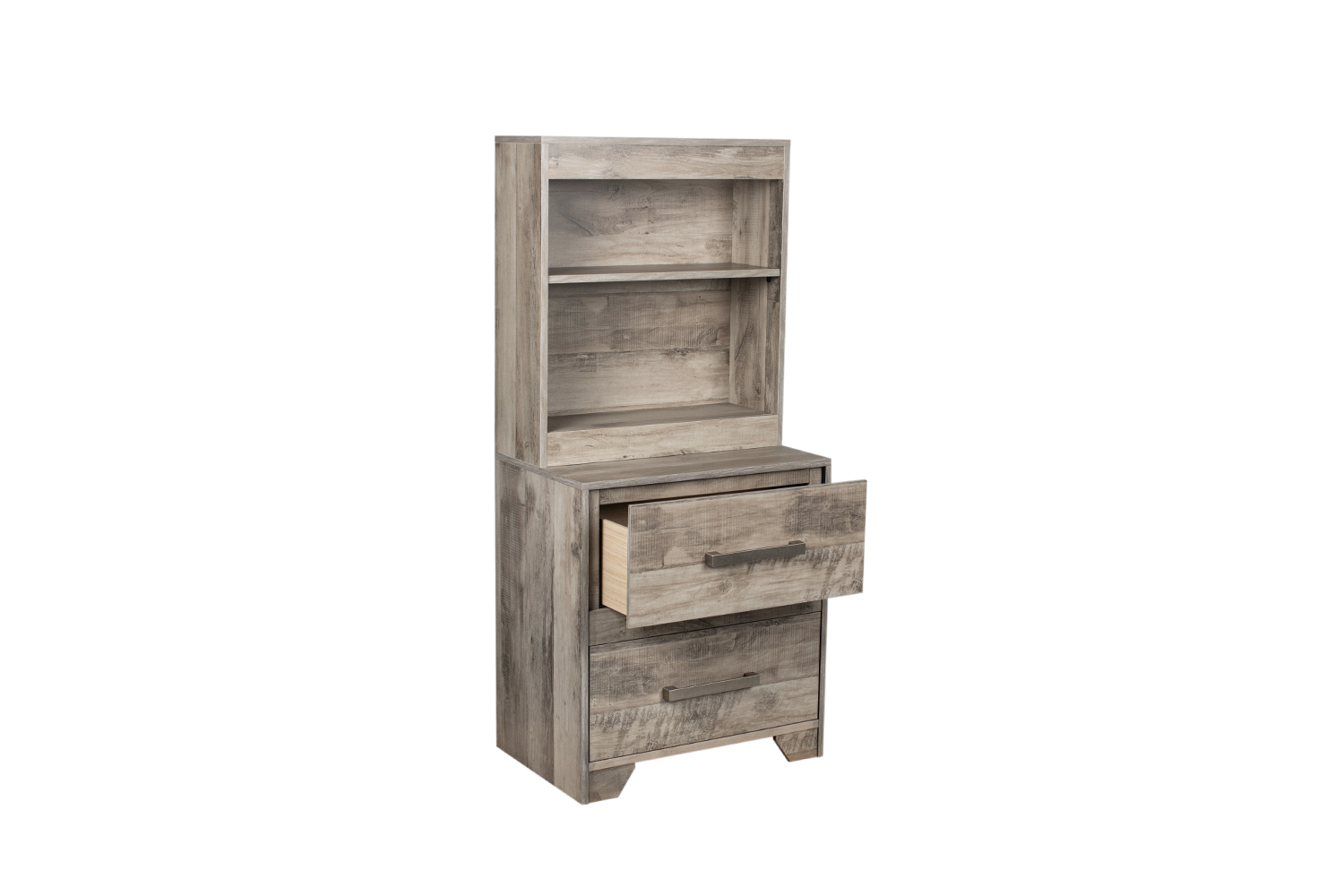 AGILENT Storage Bed Frame with Built-in Shelves Combo Set in Queen Size