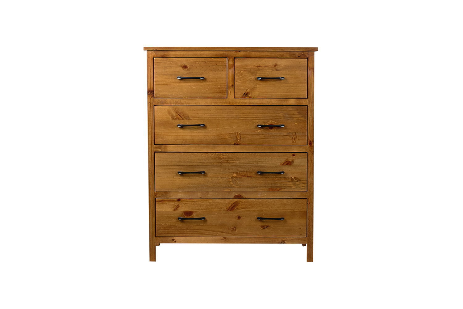 BAYARD 5-Drawer Solid Pine Wood Tallboy