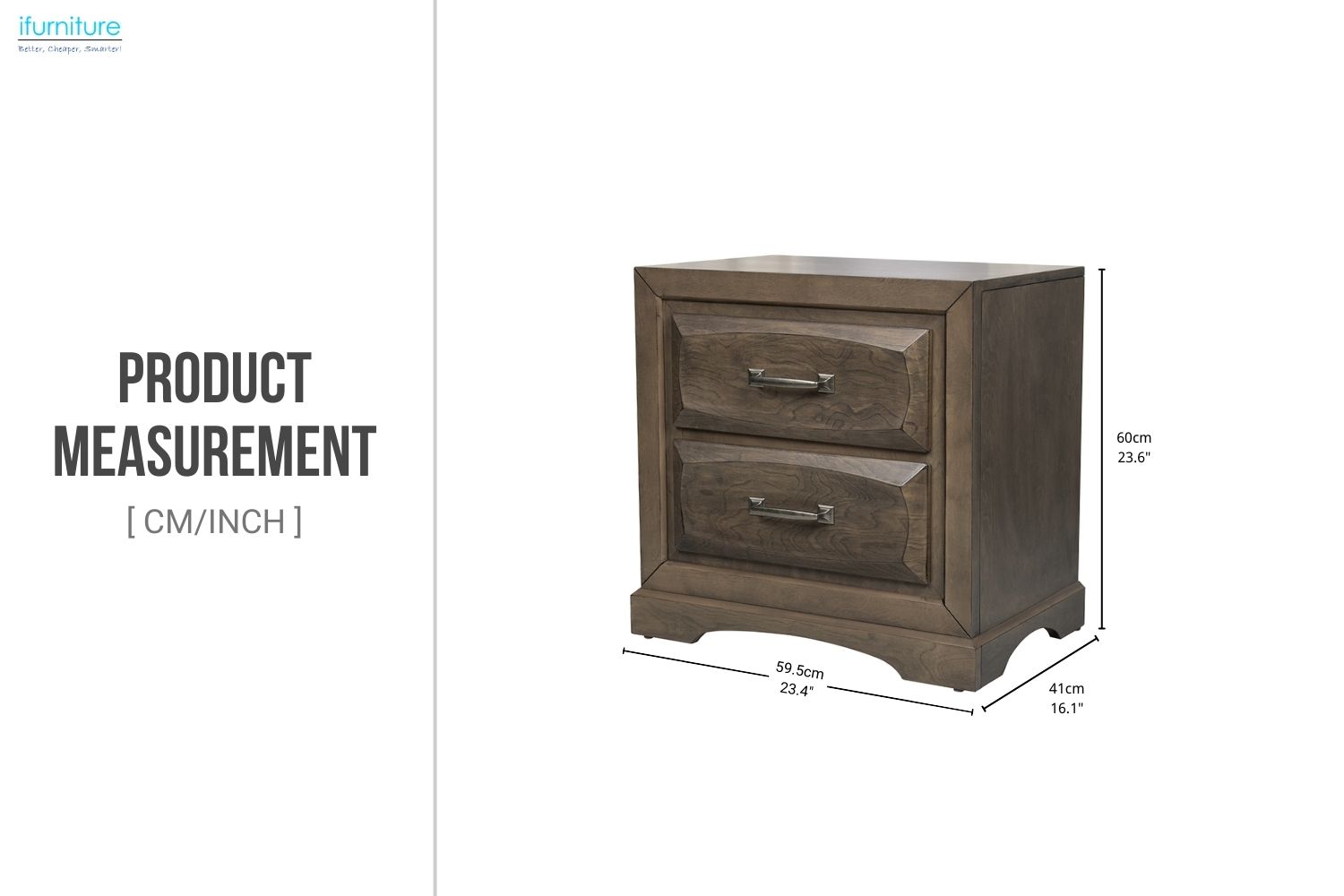 ARTEMIS 2-Drawer Bedside Table