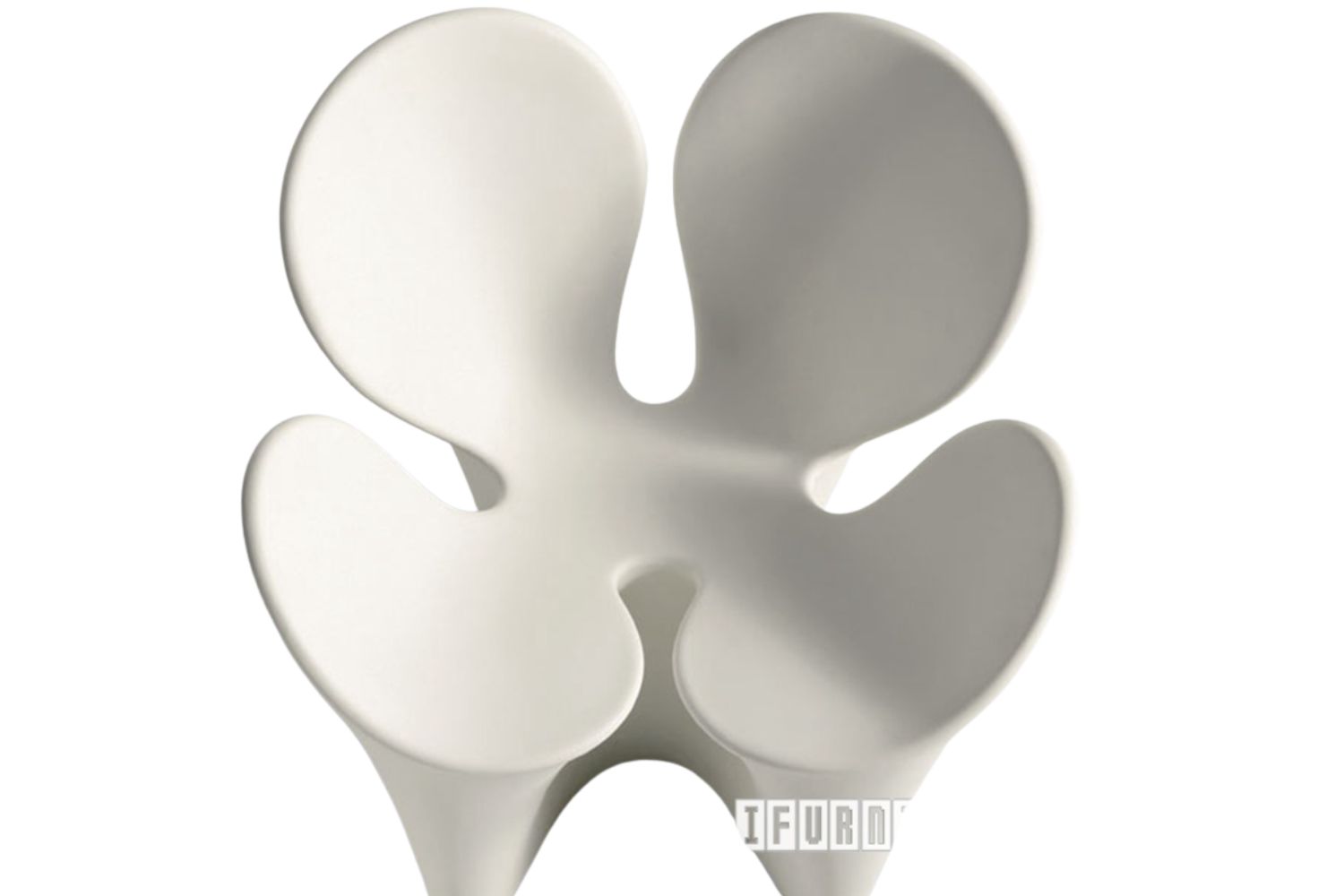 REPLICA CLOVER Chair (Fiber Glass) - White