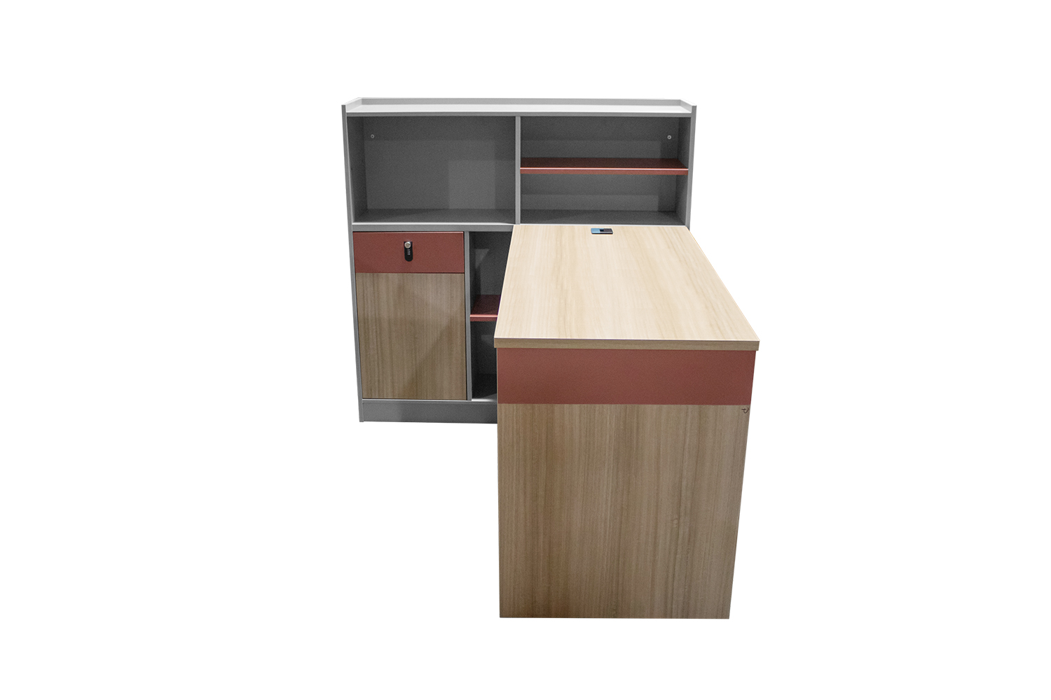FOCUS 150 Office System 1-Seater L Shape Desk with Cabinet