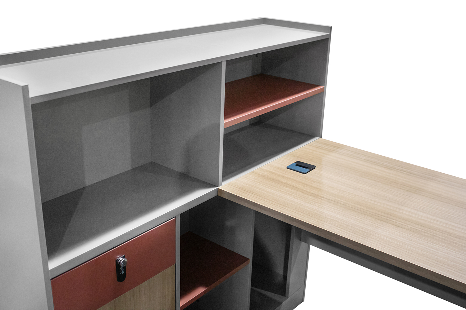 FOCUS 150 Office System 1-Seater L Shape Desk with Cabinet