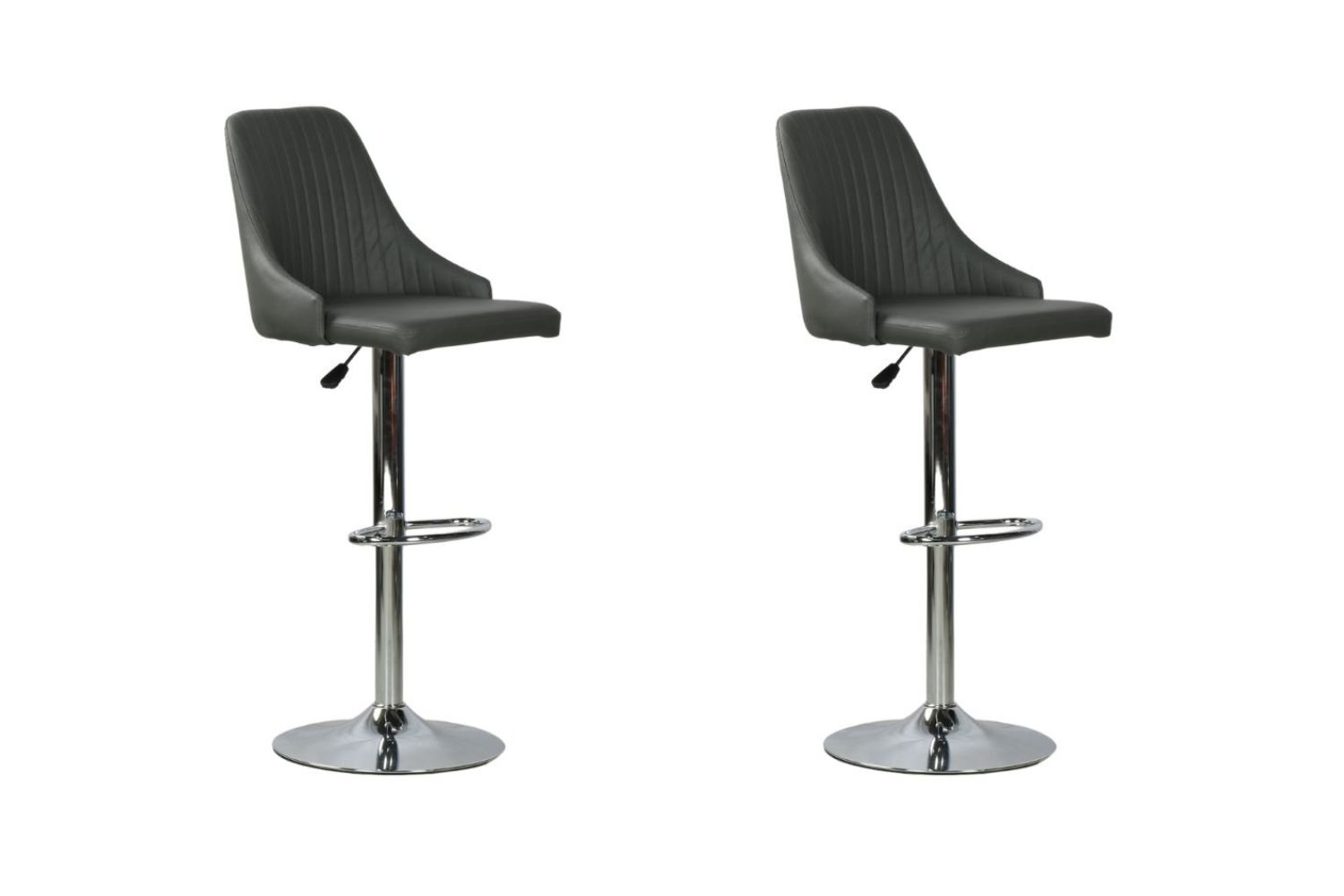 LIZ Adjustable Swivel Gas Lift Bar Stool (Dark Grey)