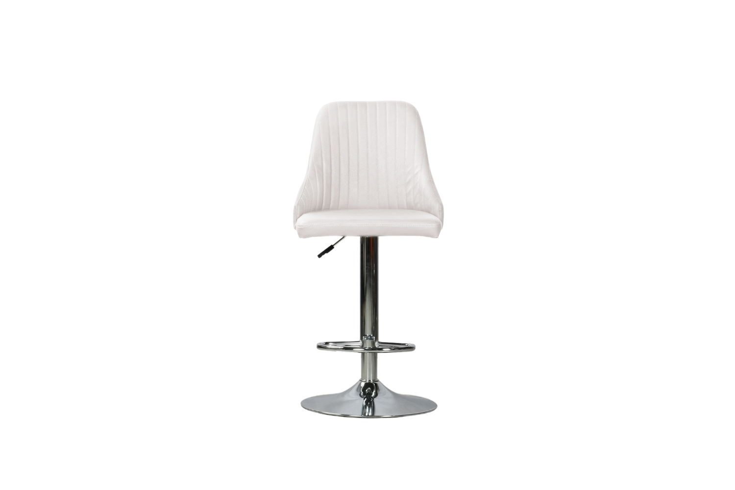 LIZ Adjustable Swivel Gas Lift Bar Stool (White)