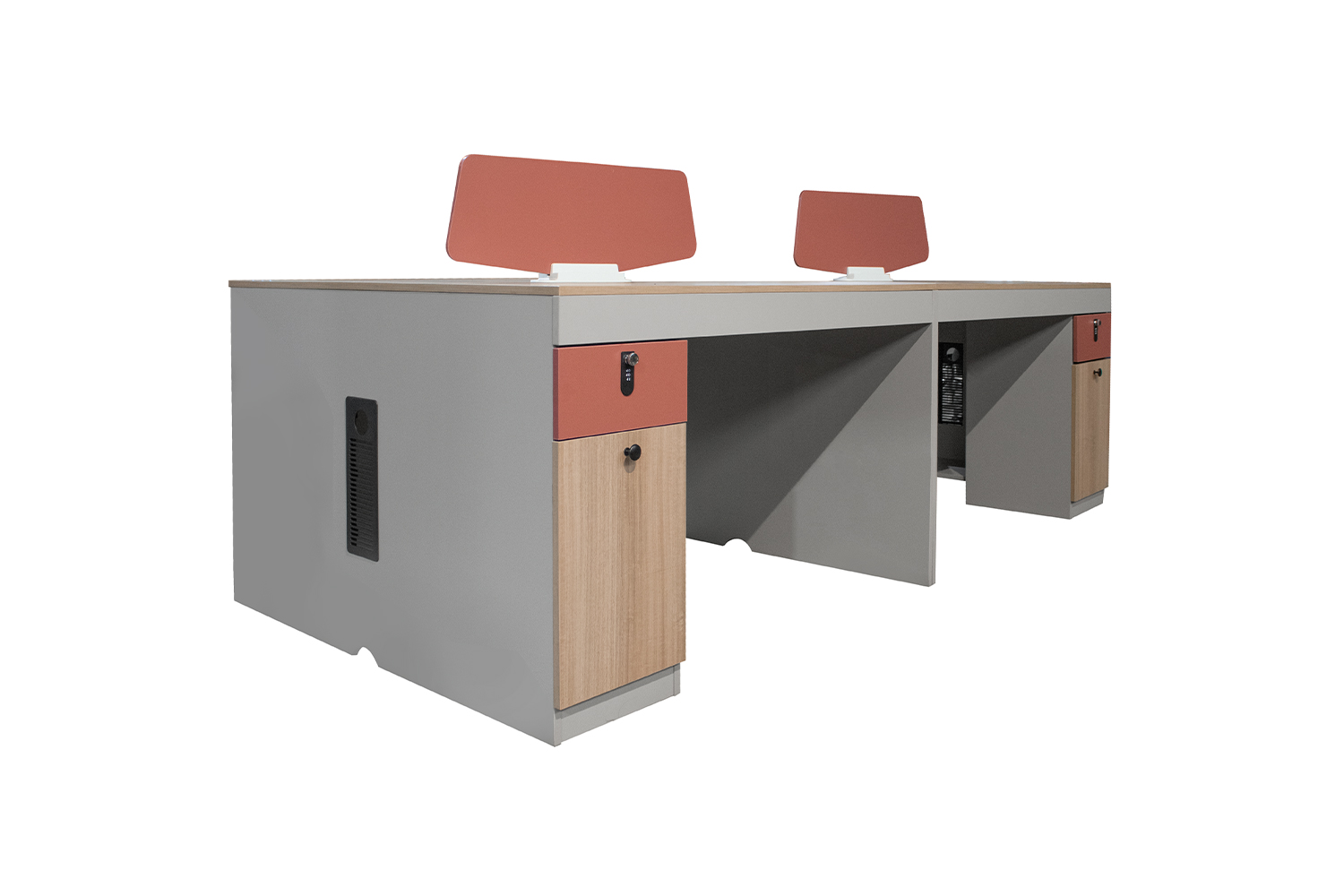 FOCUS 240 Office System 4-Seater Desk with Cabinets
