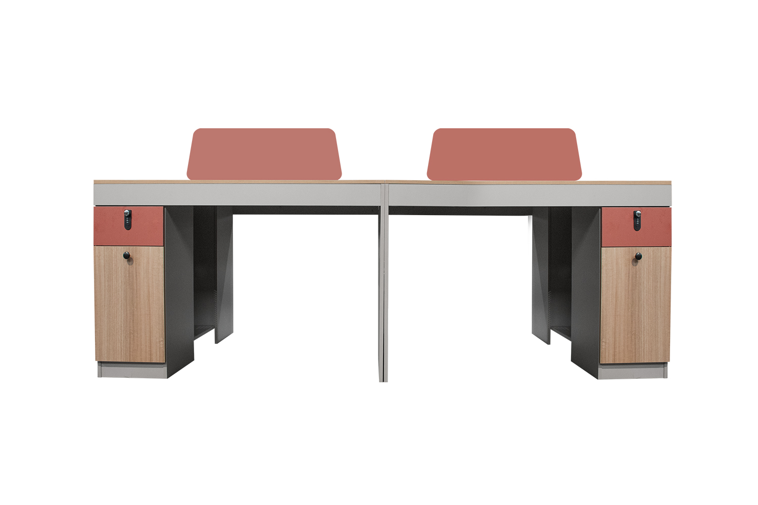 FOCUS 240 Office System 4-Seater Desk with Cabinets