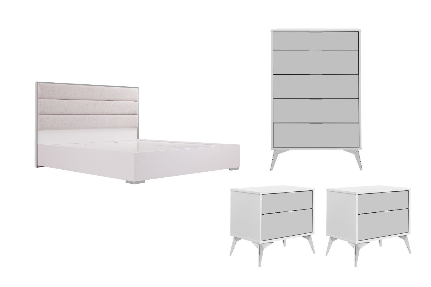 BRAYA 4PC/5PC/6PC Bedroom Combo in Queen Size