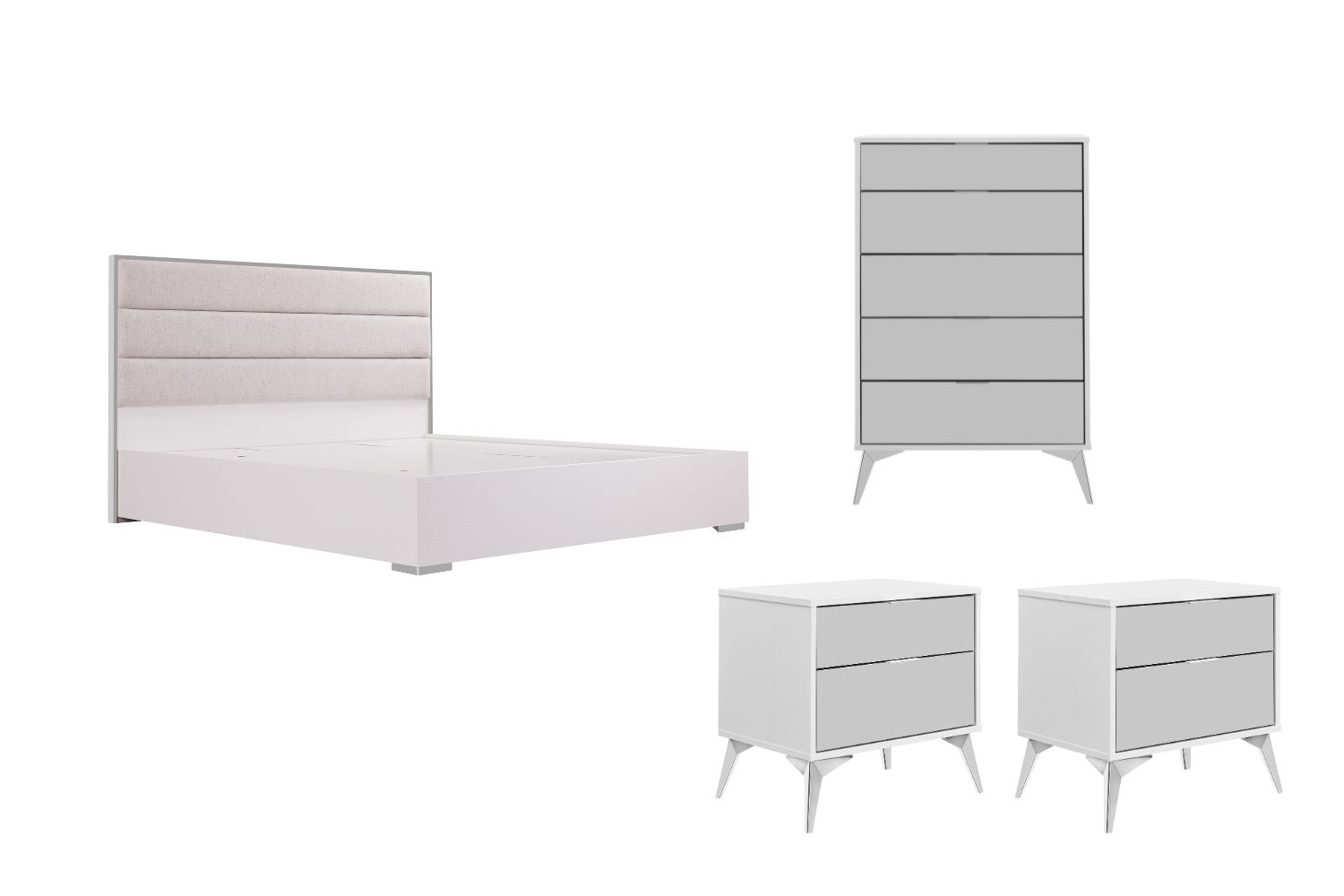 BRAYA 4PC/5PC/6PC Bedroom Combo in Queen Size