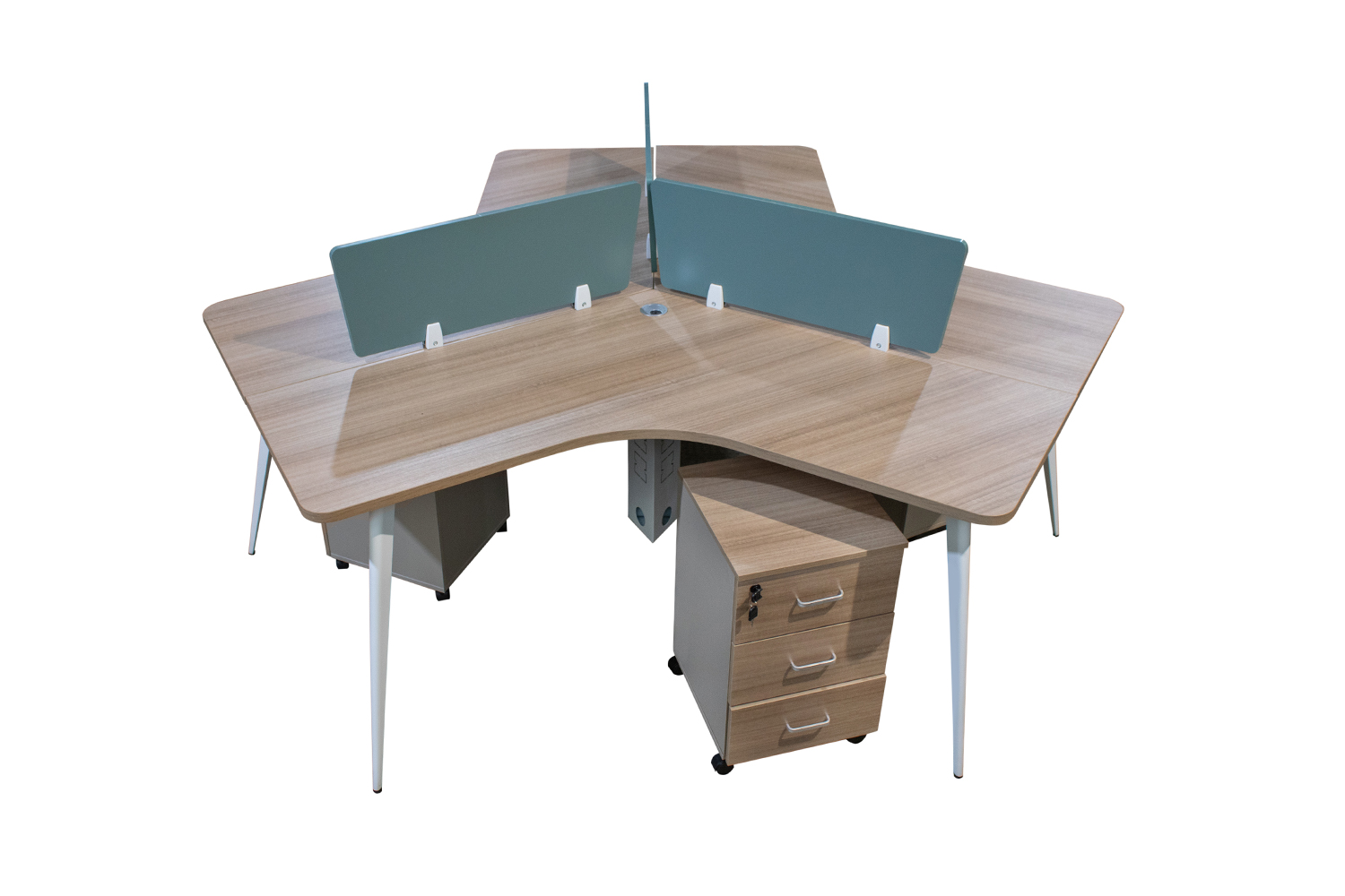 FOCUS Office System 3 Seater Triangle Desks