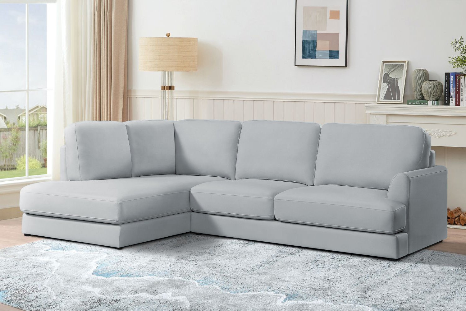 KOSTA Fabric Sectional Sofa - Water, Oil & Dust Resistant