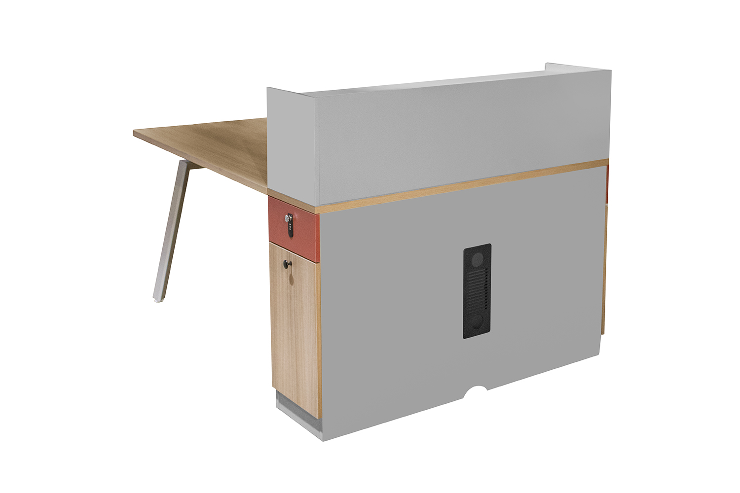 FOCUS 150 Office System 2-Seater Desk with Cabinets