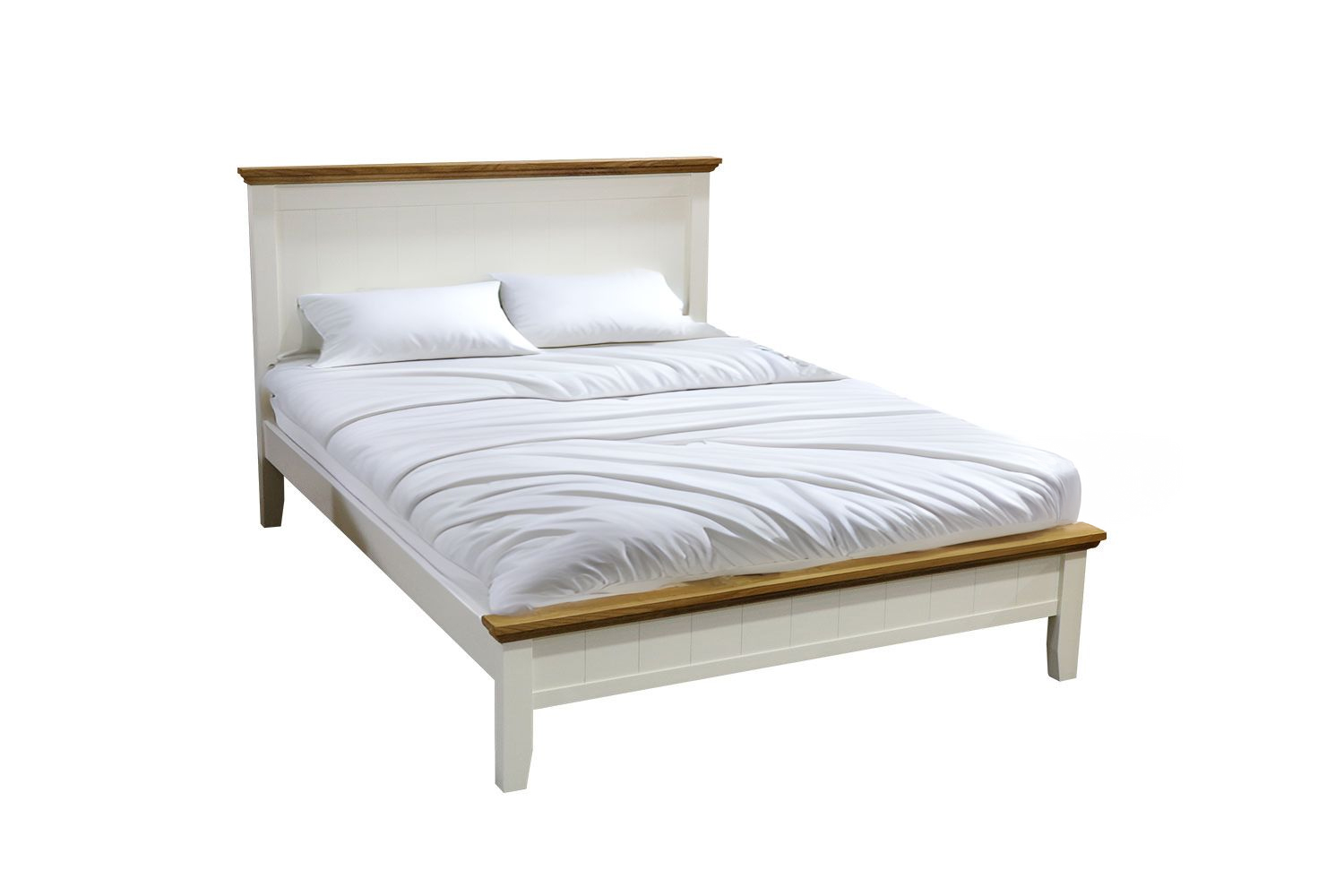 Nottingham Queen/King/Super King Solid Oak Bed Frame (White)