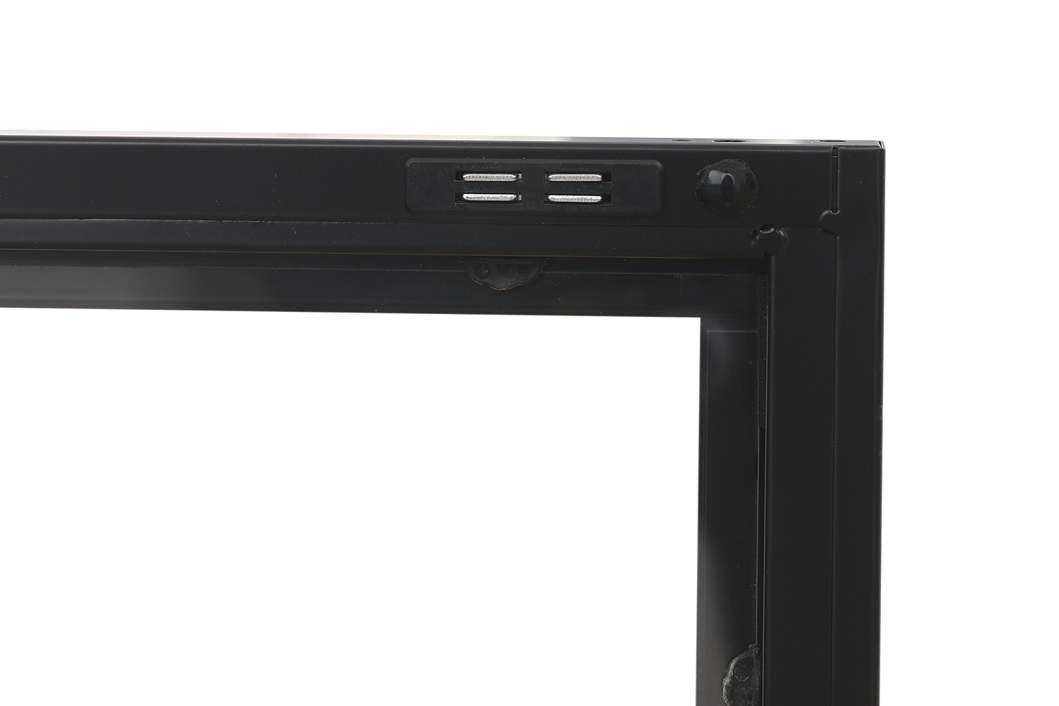 STARK Steel Frame 90x120cm 3-Door Transparent Glass Display Cabinet (Black)