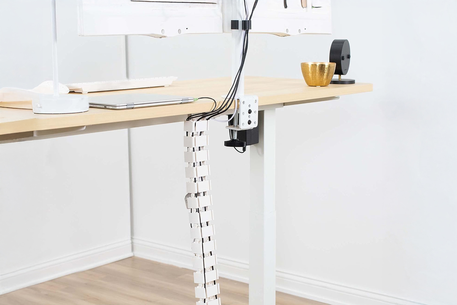 EVIS 128cm Snake Cable Management Spine Conduit (White)