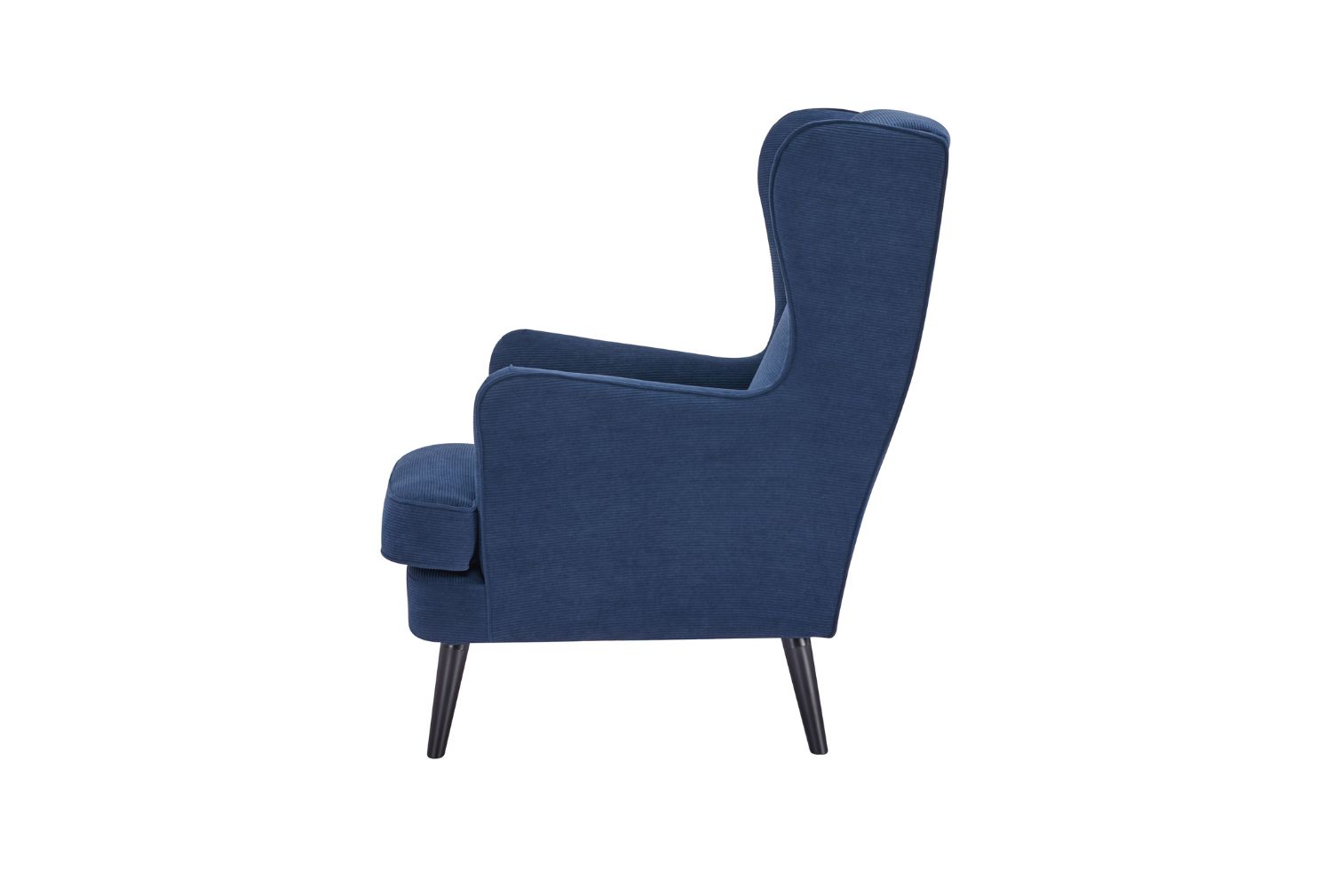 MERCURY Lounge Chair Black wood legs (Blue)