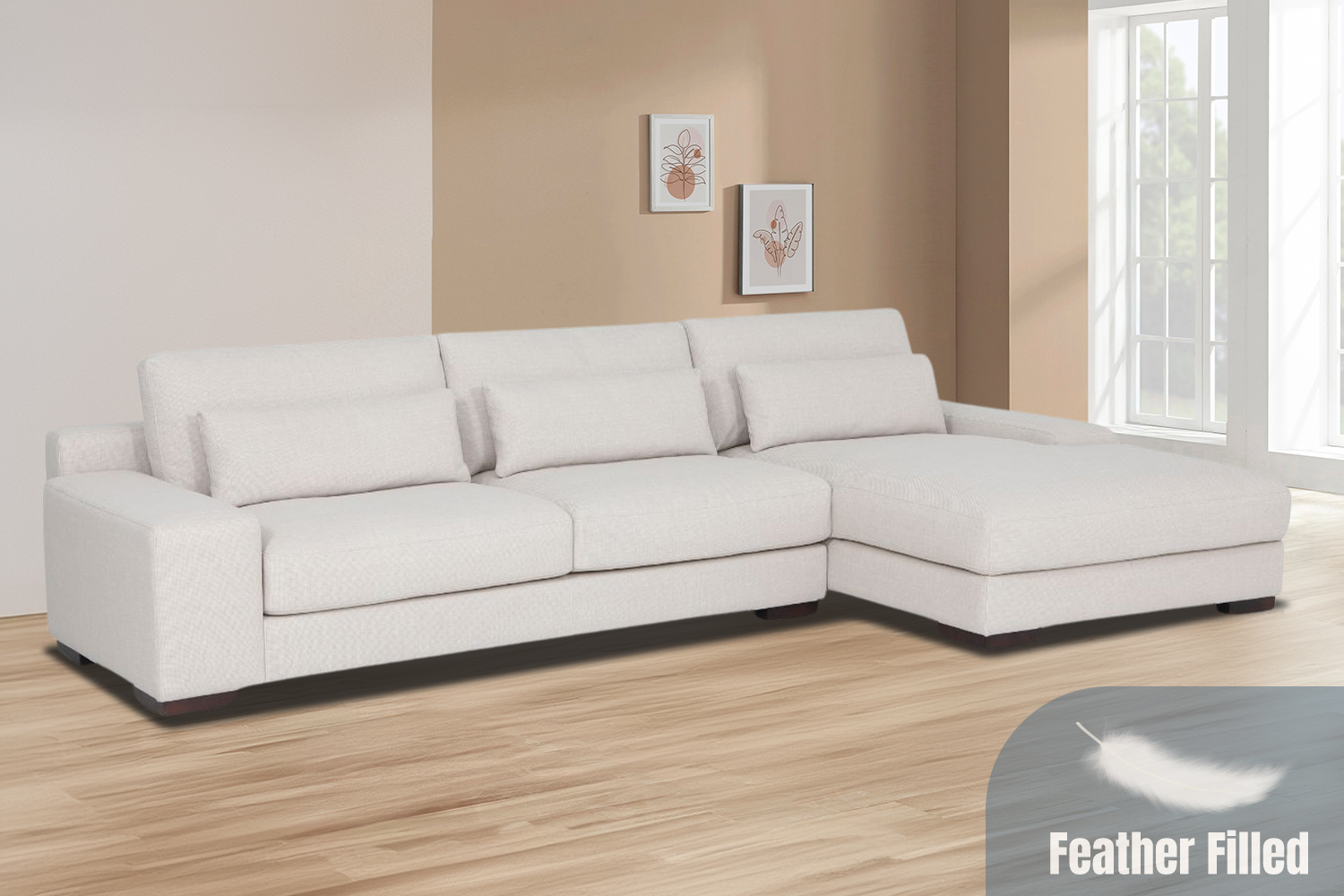 BROOK Feather Filled Sectional Sofa