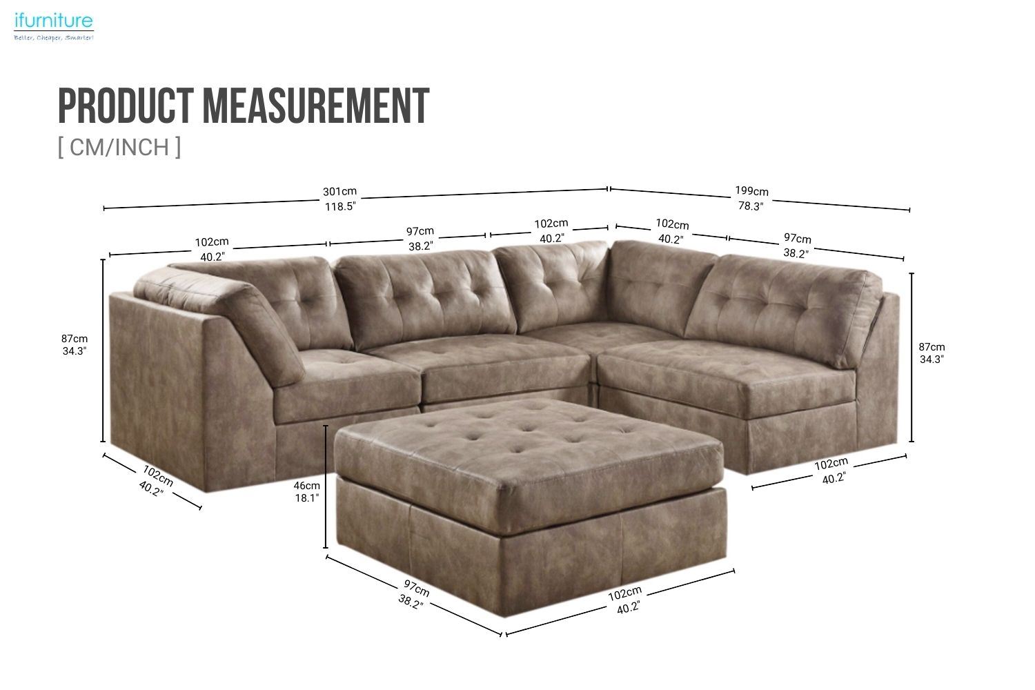 [FLOOR MODEL CLEARANCE] AUSTEN Modular Sectional Sofa