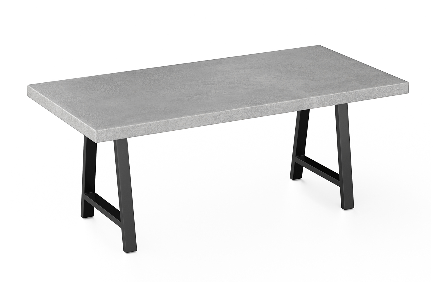 SYNERGYPLUS Dining Table with A-Frame Metal Legs (Cement Grey) - 180x90