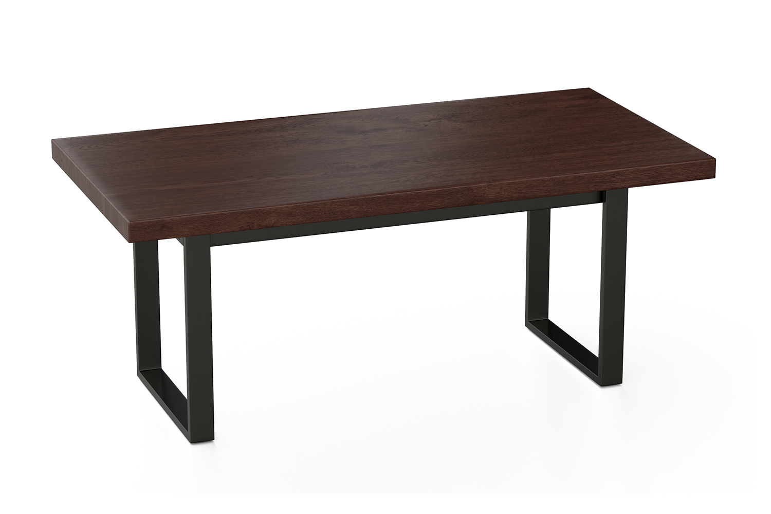 SYNERGYPLUS Dining Table with Square Metal Legs (Walnut) - 160x90