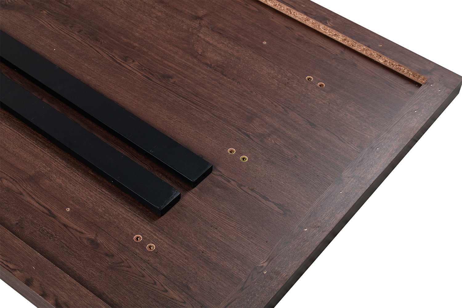 SYNERGYPLUS Dining Table with Square Metal Legs (Walnut) - 160x90