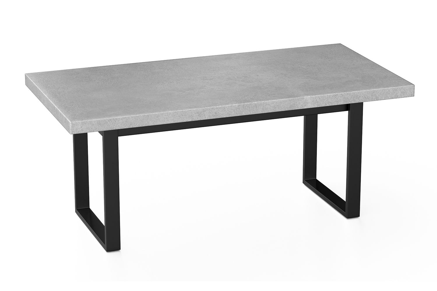 SYNERGYPLUS Dining Table with Square Metal Legs (Cement Grey) - 200x100