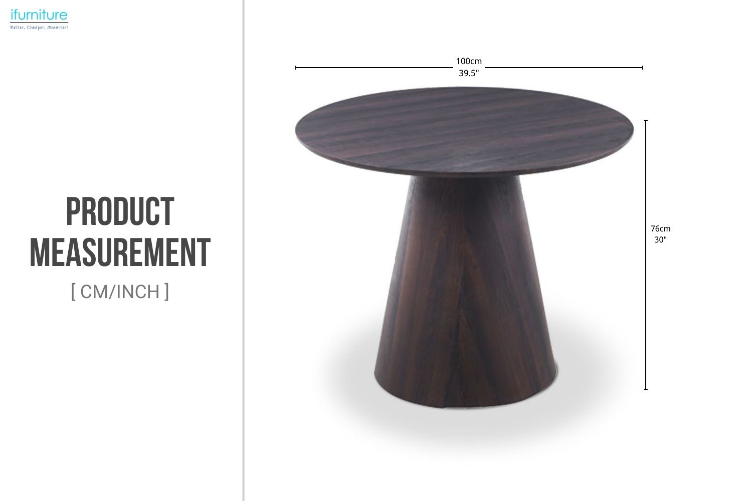 REX 100 Dining Table (Dark Walnut)