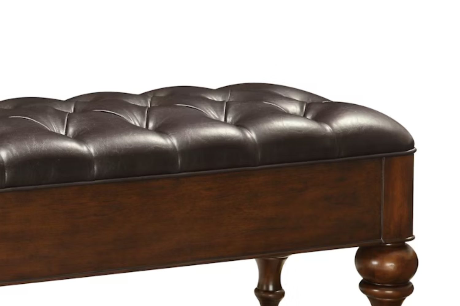 LANEY Solid Wood Tufted Storage Bench