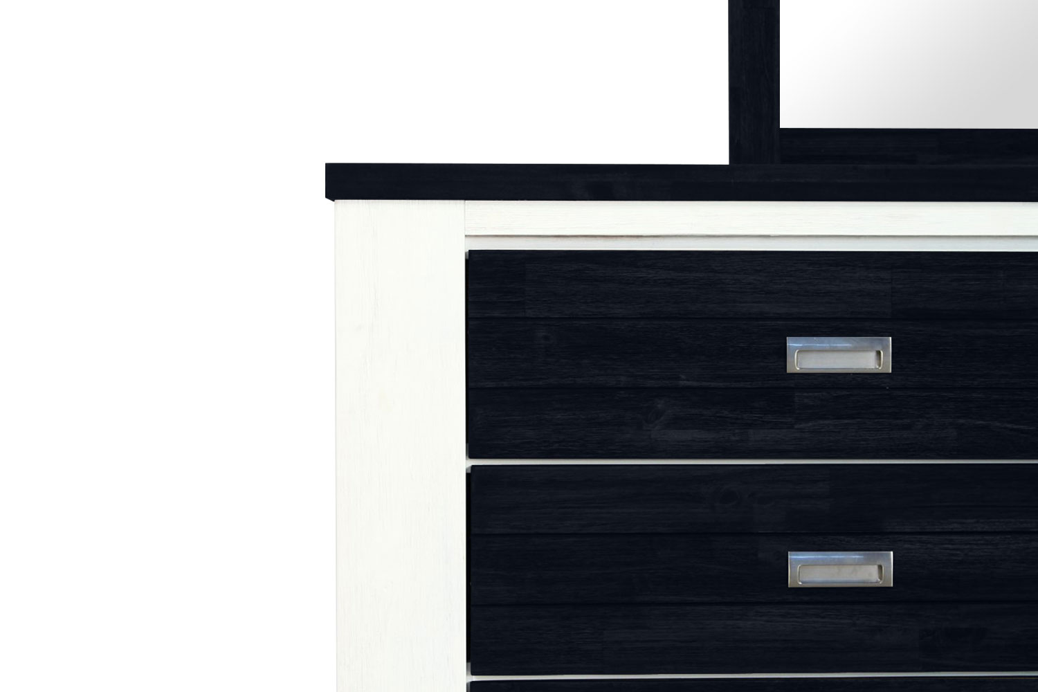 FREIDA 6-Drawer Solid Acacia Wood Dresser with Mirror