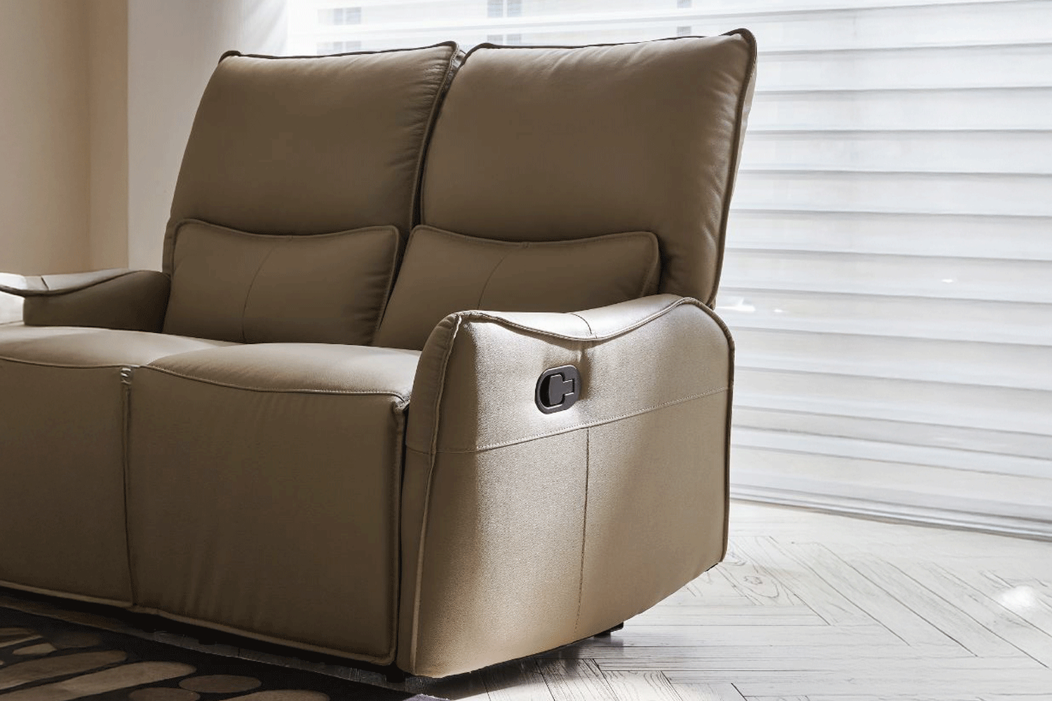 NICOLE Genuine Leather Manual Reclining Sofa Range