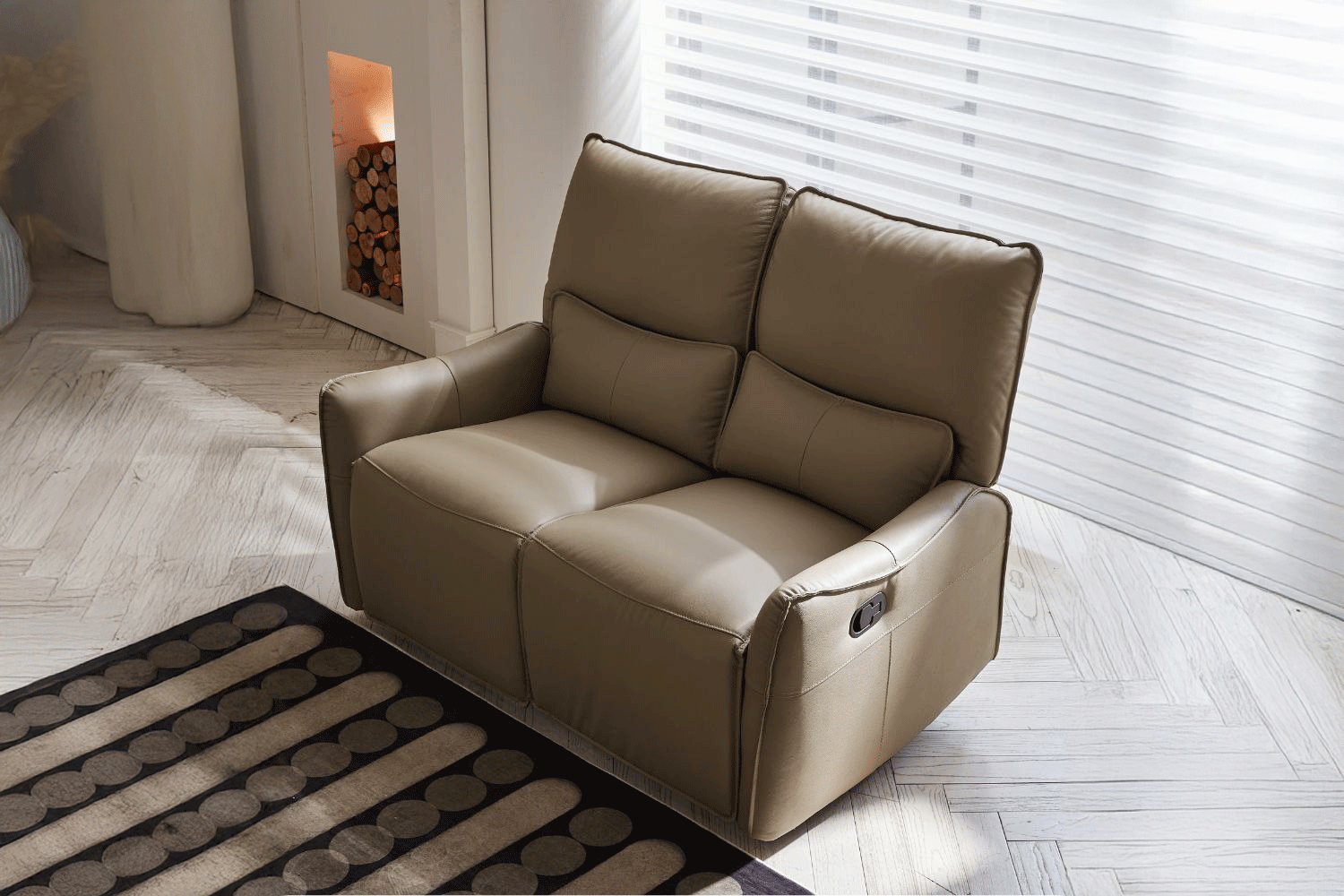 NICOLE Genuine Leather Manual Reclining Sofa Range - 3RR + 2RR Sofa Set