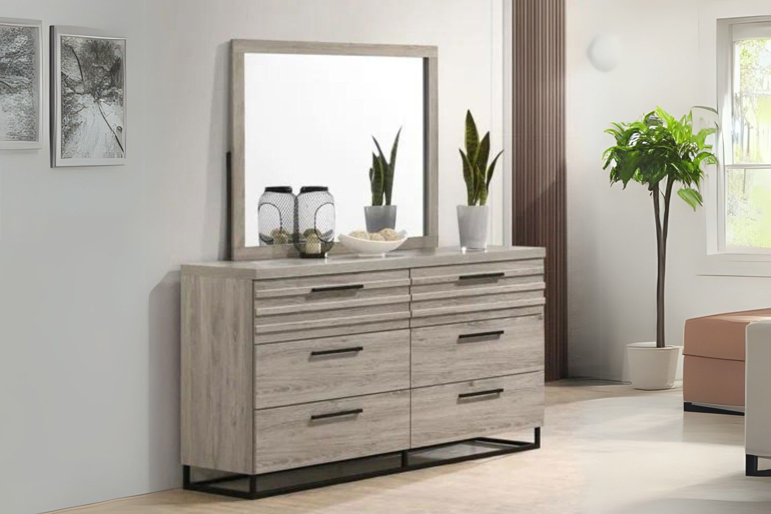WESTDEN 3PC/4PC/5PC/6PC Bedroom Combo Set with Side Pier in Queen ...