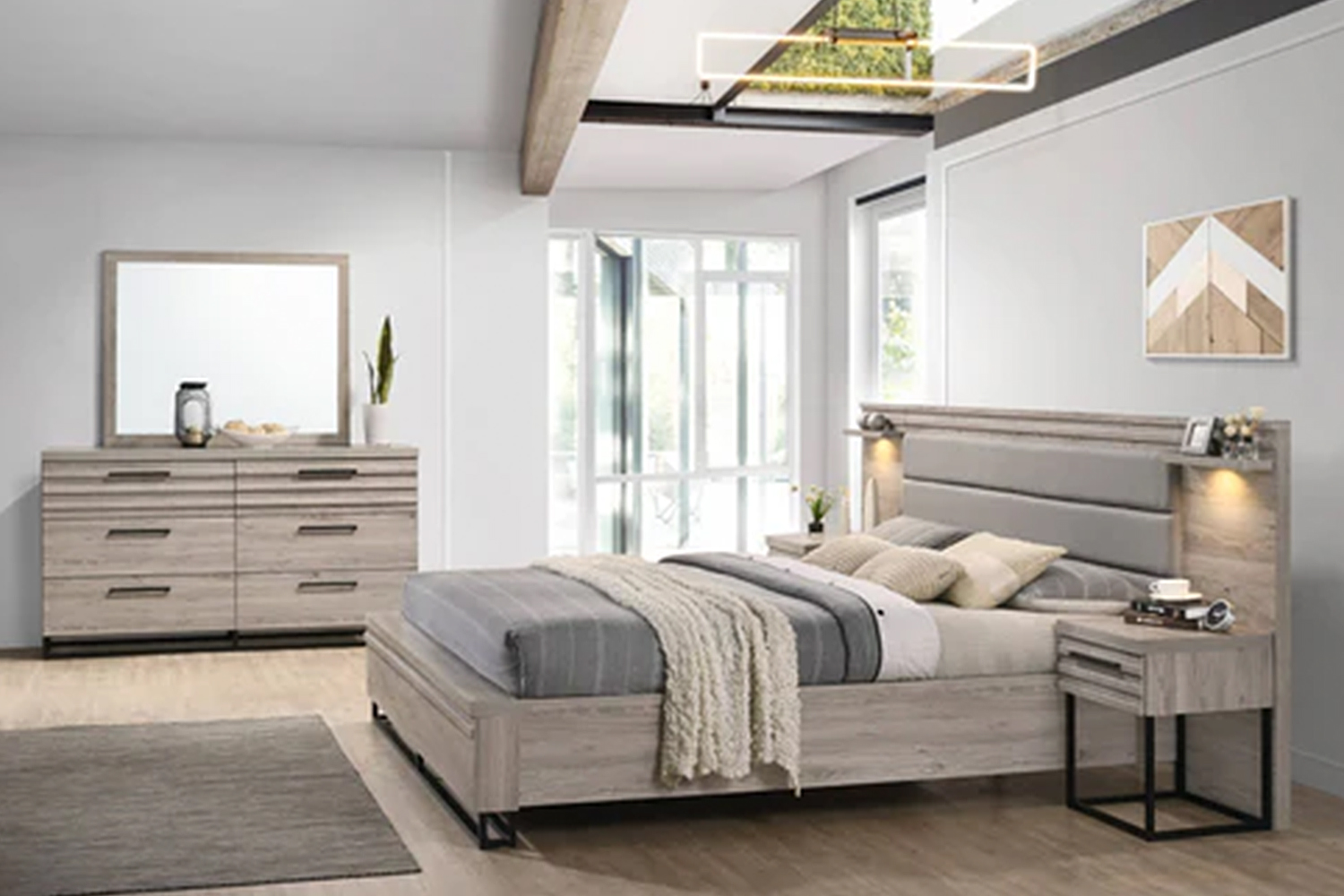 WESTDEN Bedroom Combo Set with Side Pier in Super King Size - 6PC Combo
