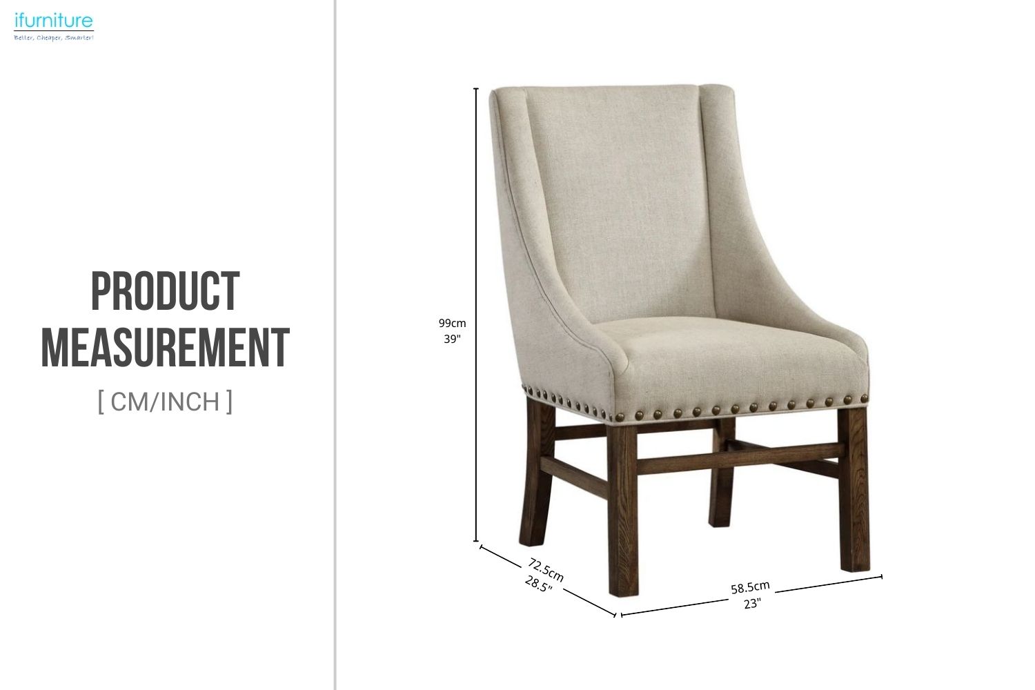 SELENE Solid Wood Frame Dining Chair