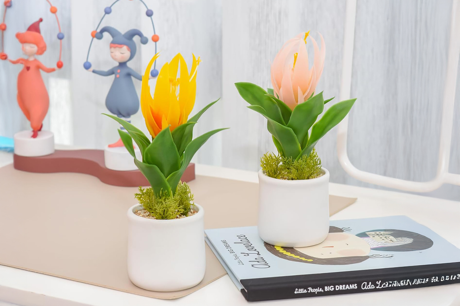 Set of 3 - ARTIFICIAL Flower Potted Plants Decorative Set