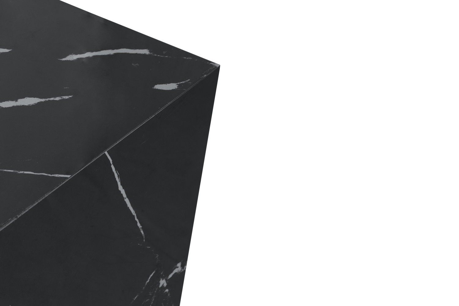 DELRAY Sintered Stone Pedestal Stand/Display PlinthGloss Black) - H40