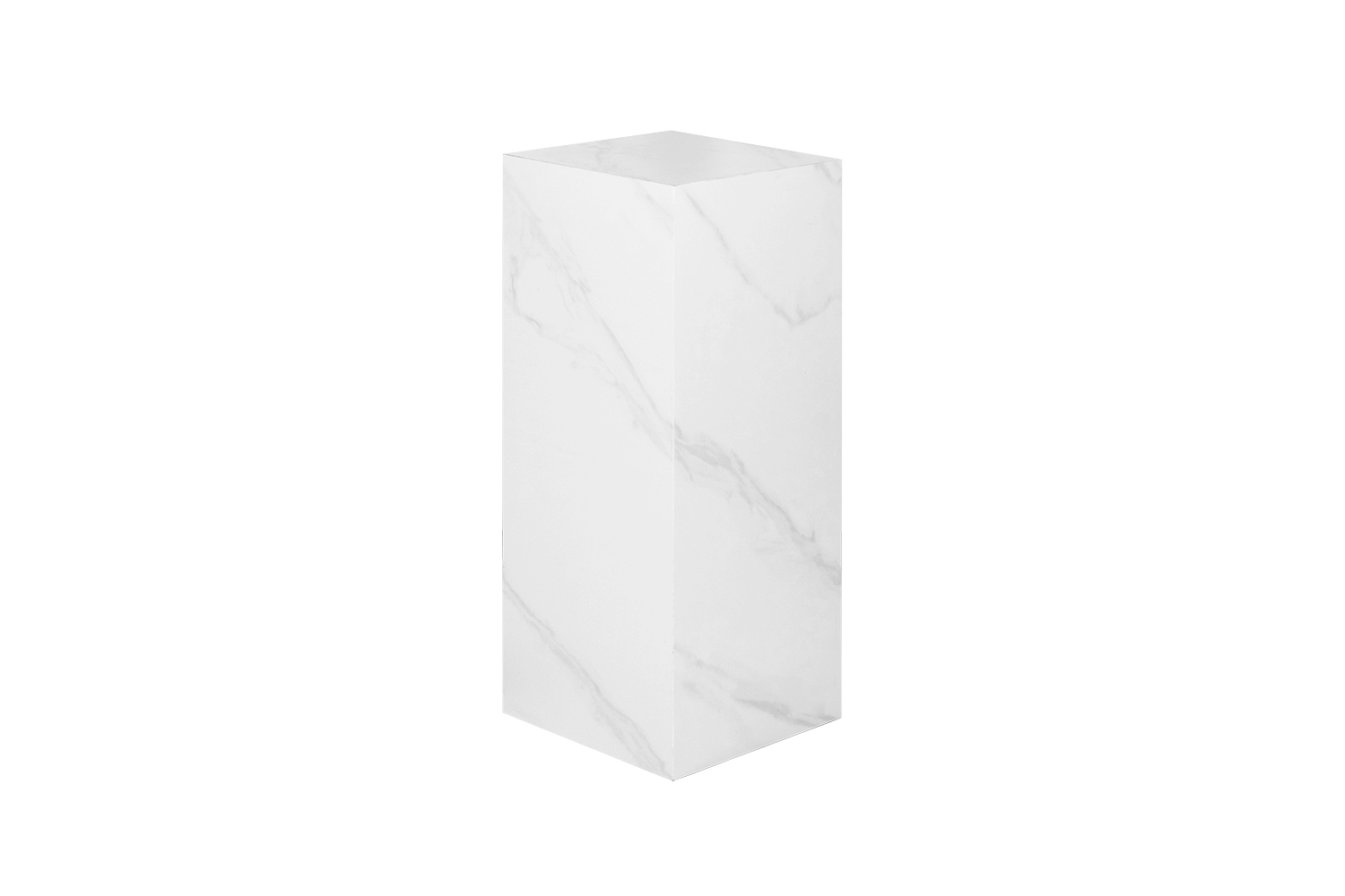 DELRAY Sintered Stone Pedestal Stand/Display Plinth(Matte White)- H80