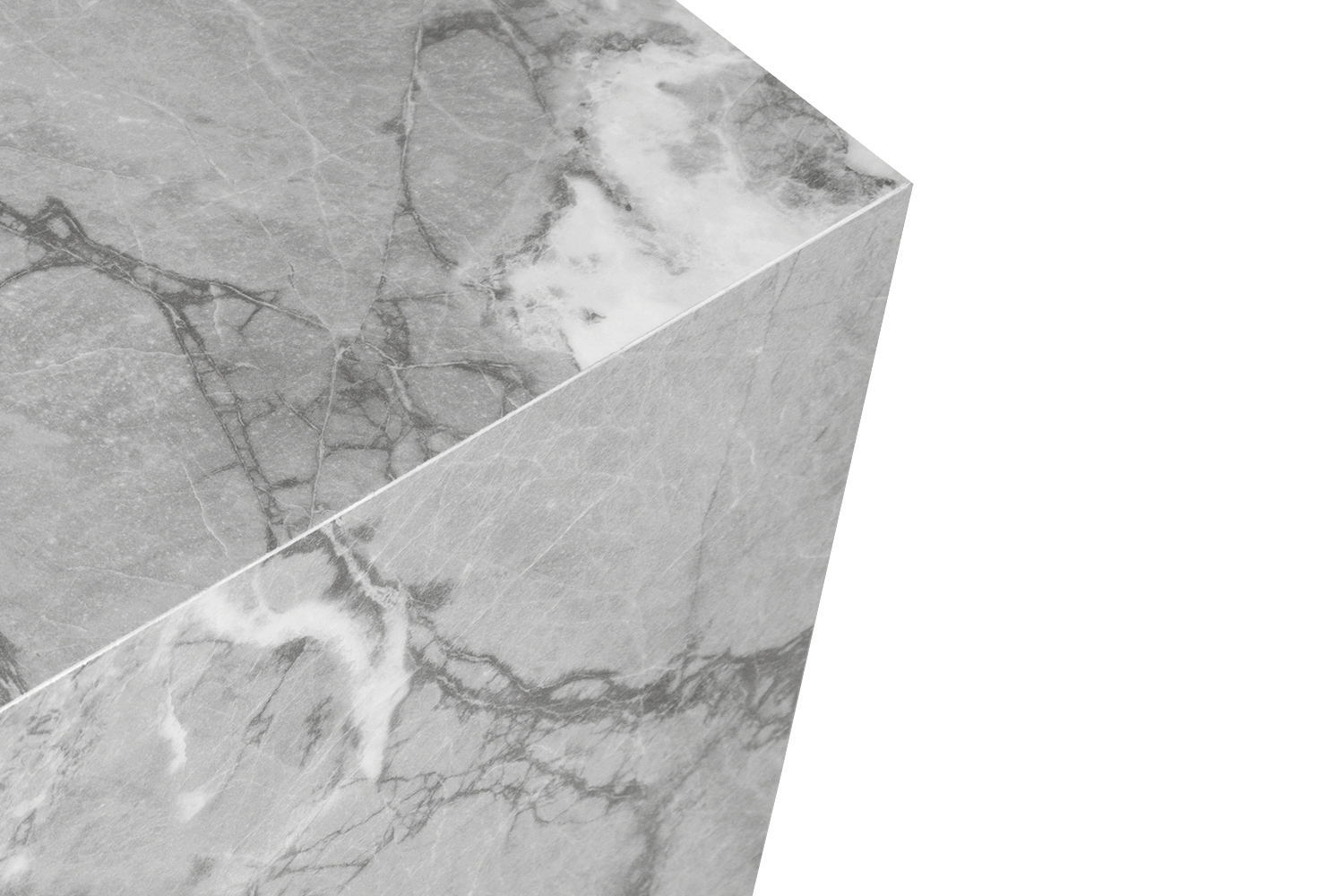 DELRAY Sintered Stone Pedestal Stand/Display Plinth (Gloss Grey) - H40