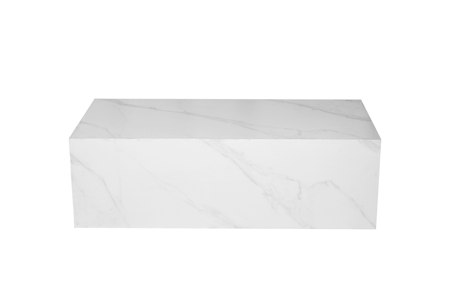 DELRAY 122cm Sintered Stone Coffee Table (Matte White)
