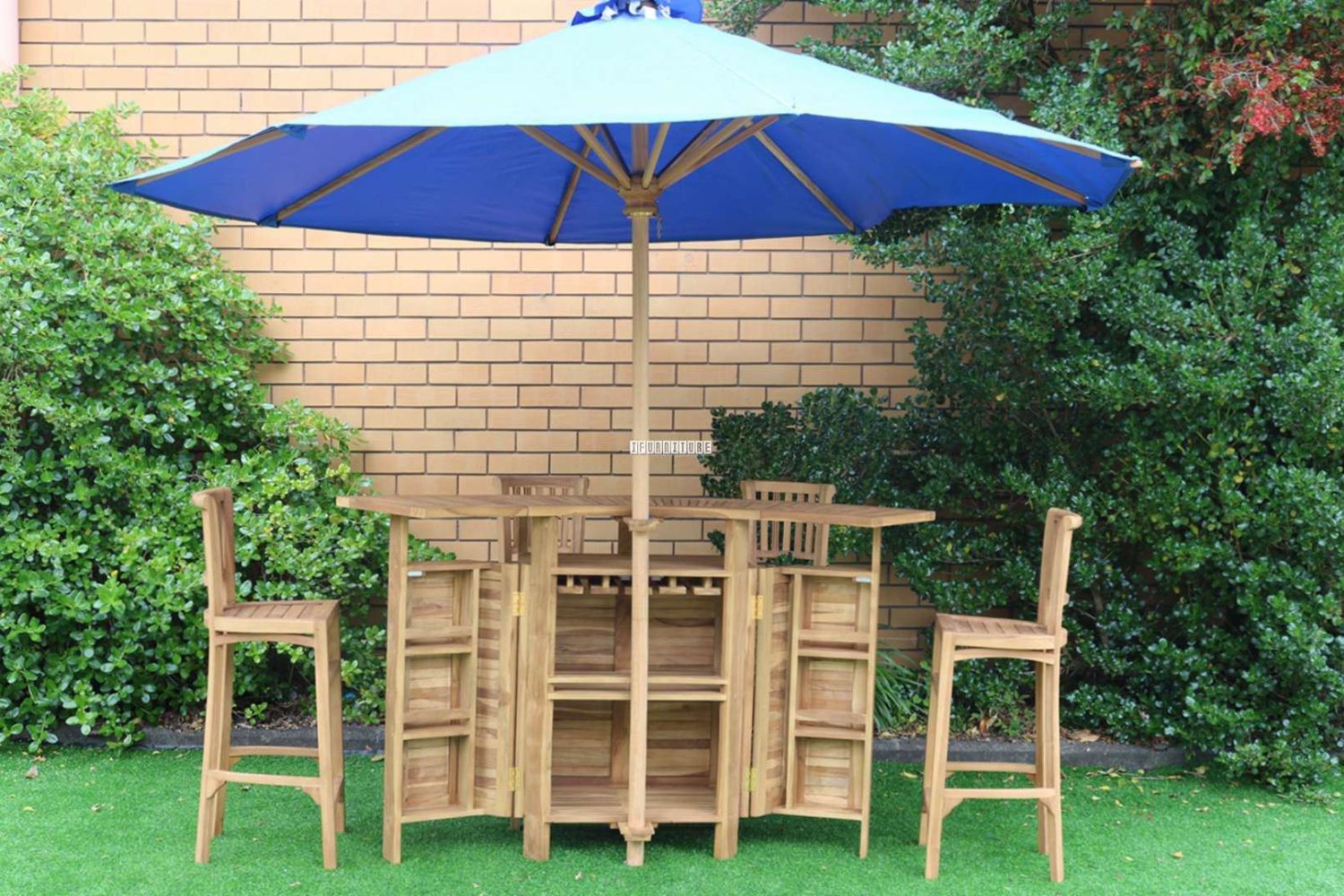 BALI Solid Teak Wood Extendable Outdoor Bar Table