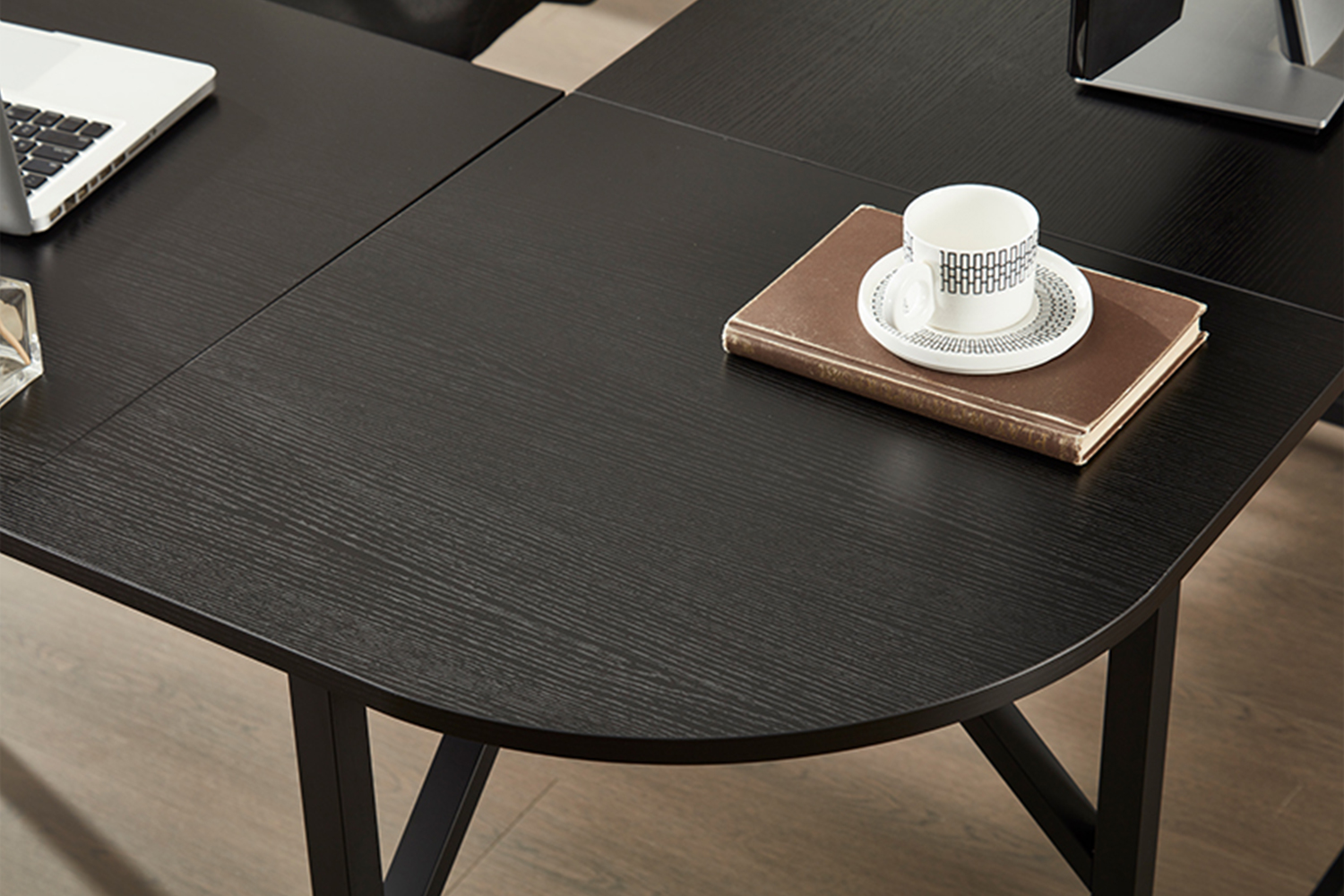 VITALI 150 L-Shaped Computer Desk (Black)