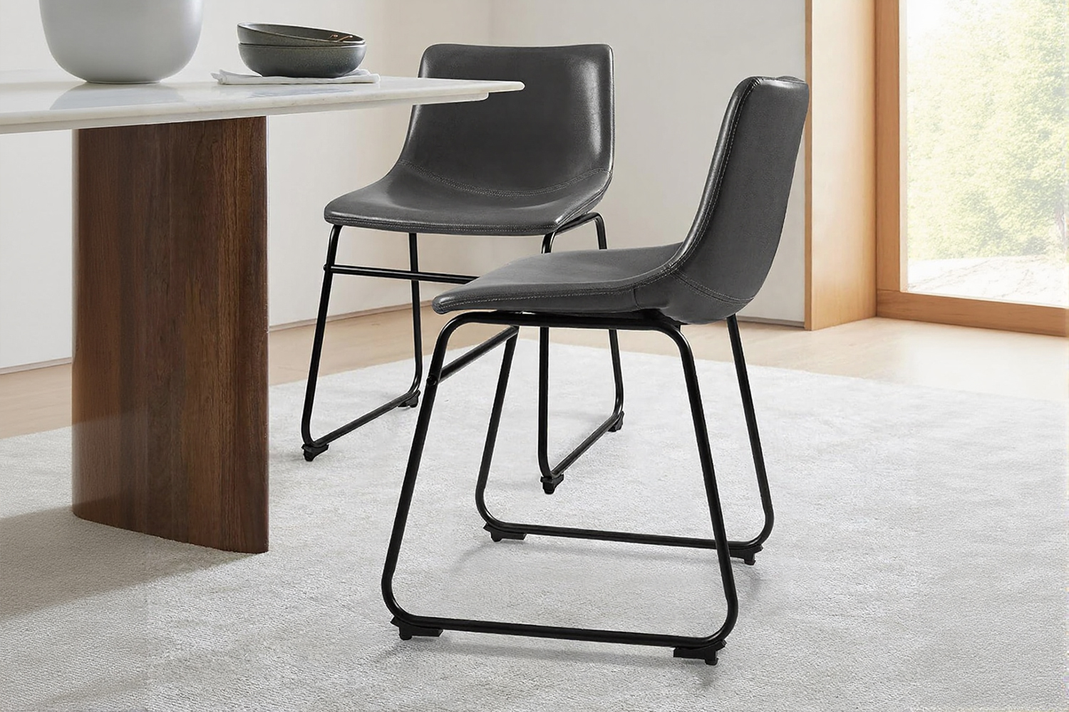 KRISTA Dining Chair (Grey) - 2 Chairs in 1 Carton